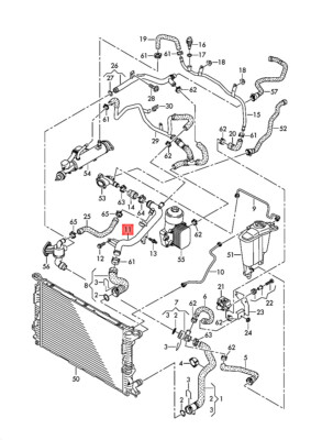 Genuine AUDI A4 allroad quattro Avant S4 Coolant Pipe 03L121071B | eBay