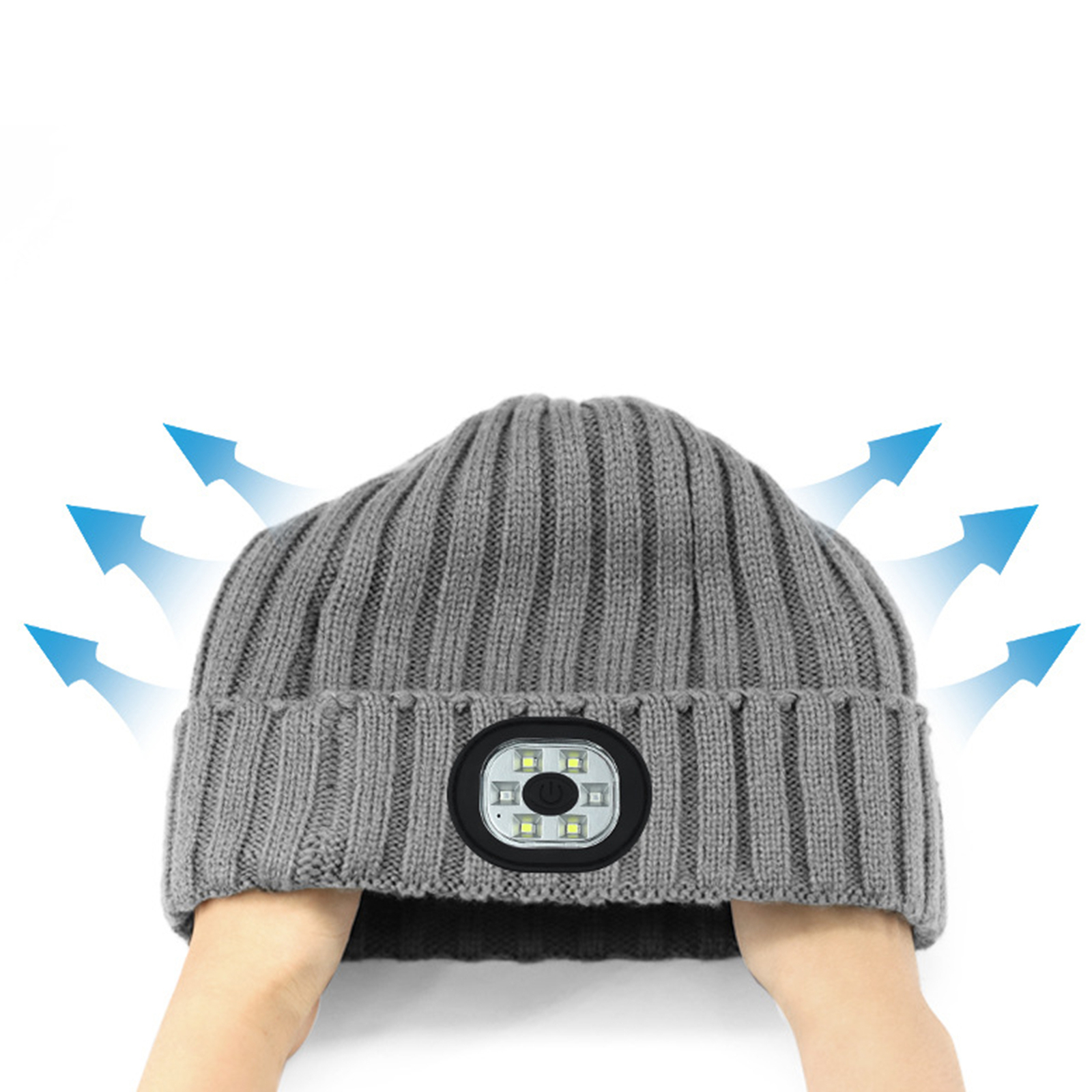 Super-soft Illuminated Hat Led Light Beanie Unisex Winter Outdoor Knit ...