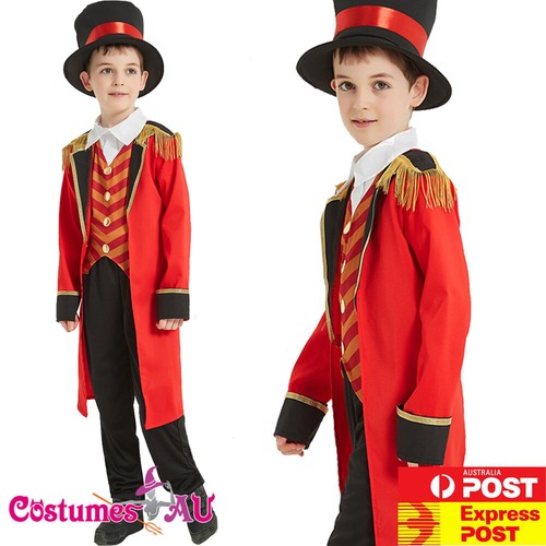 Kids Ringmaster Costume Magician Circus Child Boys Lion Tamer Book Week ...