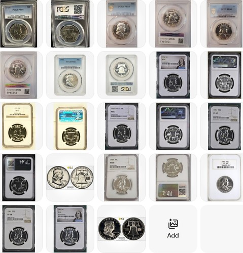 Franklin Proof PF PR Gems Complete Set 1950-1963 | eBay