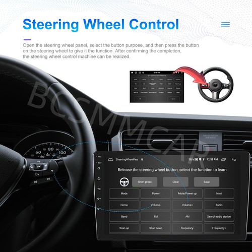 Android 13 Car FM Radio Stereo 2 DIN 9in For Carplay GPS WiFi ...