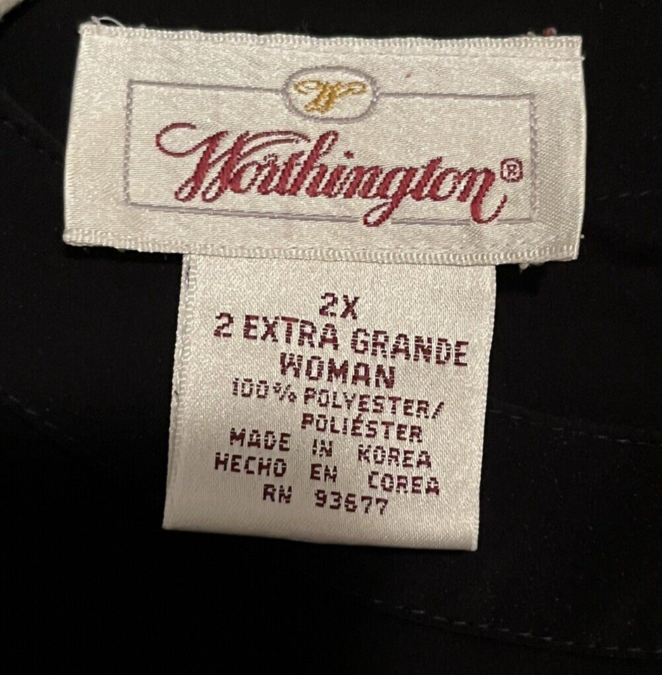 Worthington Woman 2X Black Blouse, gently worn with no defects | eBay