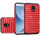 GSA Rhinestone Hybrid For Samsung Galaxy J7 (2018) J737 Red Black ...