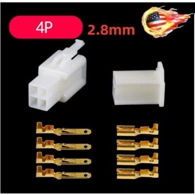 4Pin Automotive Electrical Wire Connector Male Female Cable Terminals 2 ...