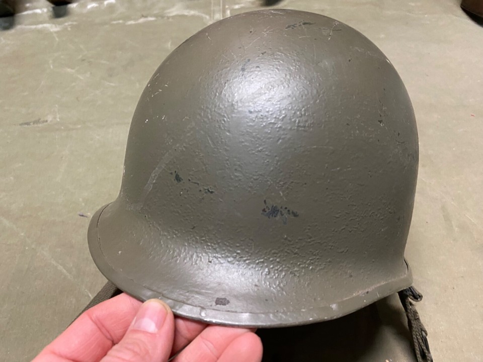ORIGINAL WWII US ARMY M1 HELMET SHELL, FRONT SEAM | eBay