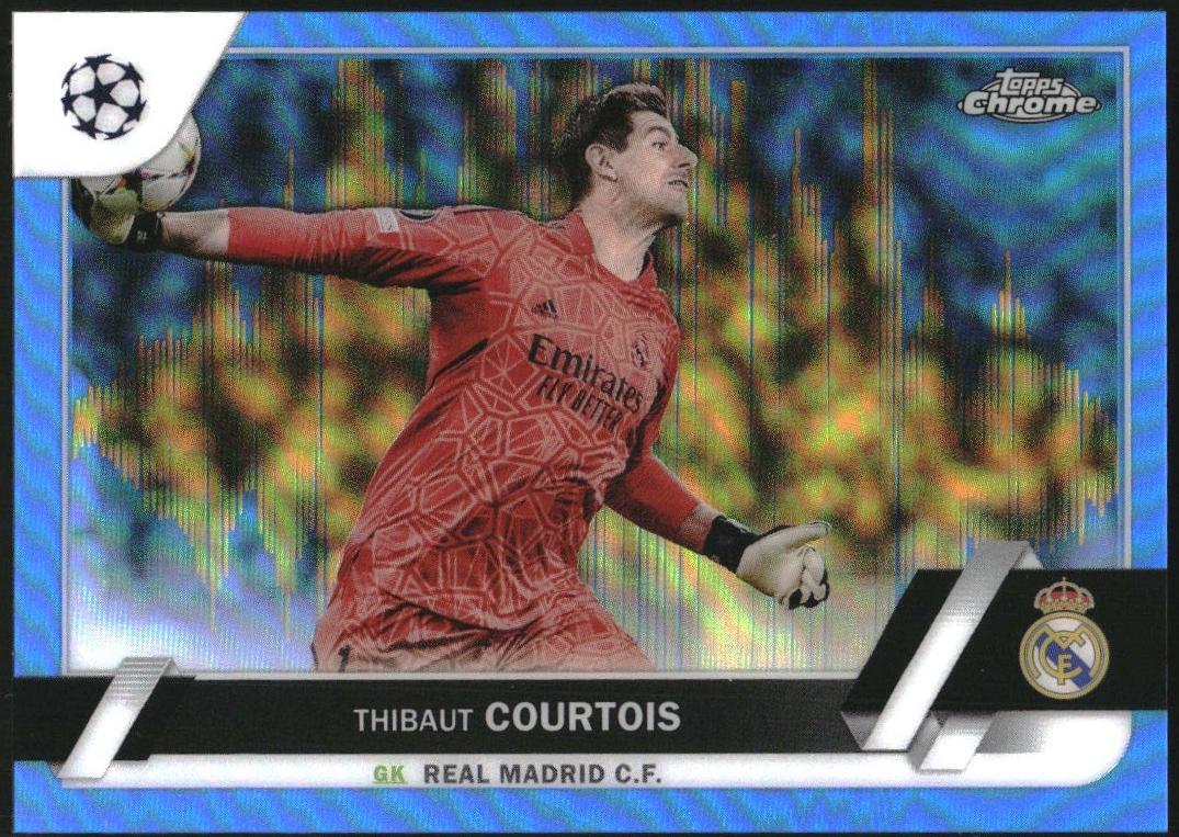 2022-23 Topps Chrome UEFA Club Competitions - Thibaut Courtois #63 Blue ...