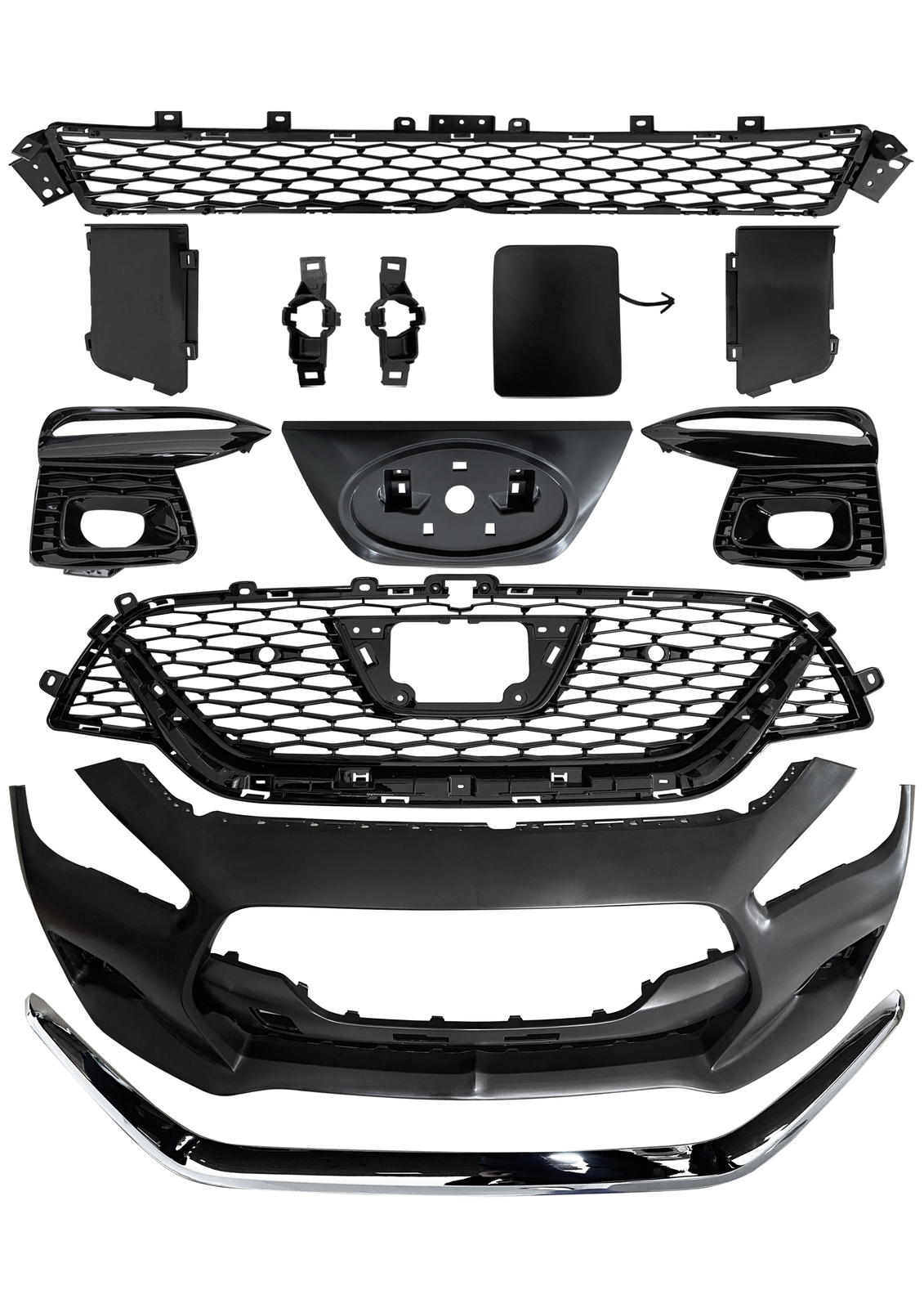 For 2014-2021 Infiniti Q50 Skyline 400R Style Front Bumper Grille Fog ...