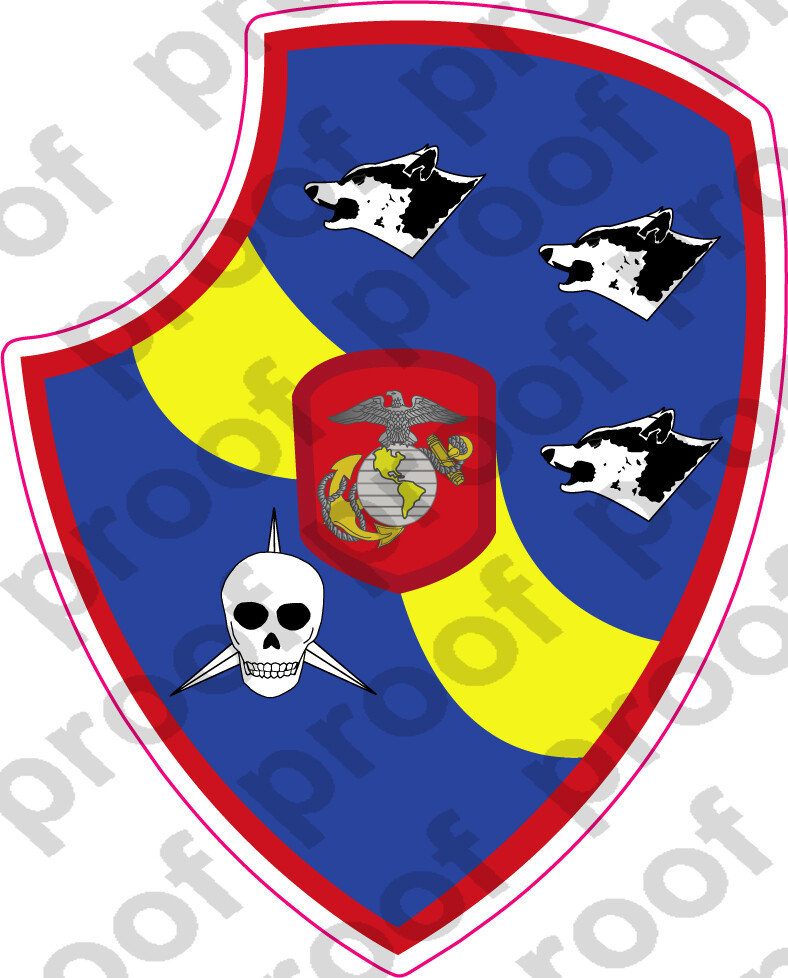 STICKER USMC UNIT 3rd Light Armored Reconnaissance Bn oo USMC Lisc ...
