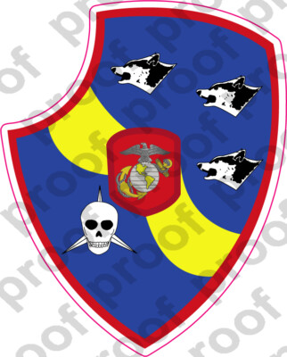 STICKER USMC UNIT 3rd Light Armored Reconnaissance Bn oo USMC Lisc ...