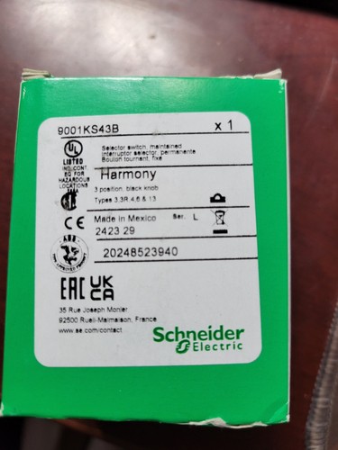 Schneider Electric 9001KS43B HARMONY Selector Switch | eBay