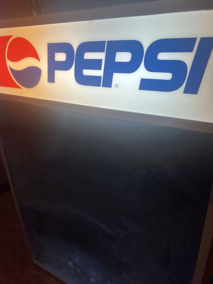 Vintage 80s Pepsi Restaurant Lighted Menu Board Sign Advertising NEW ...