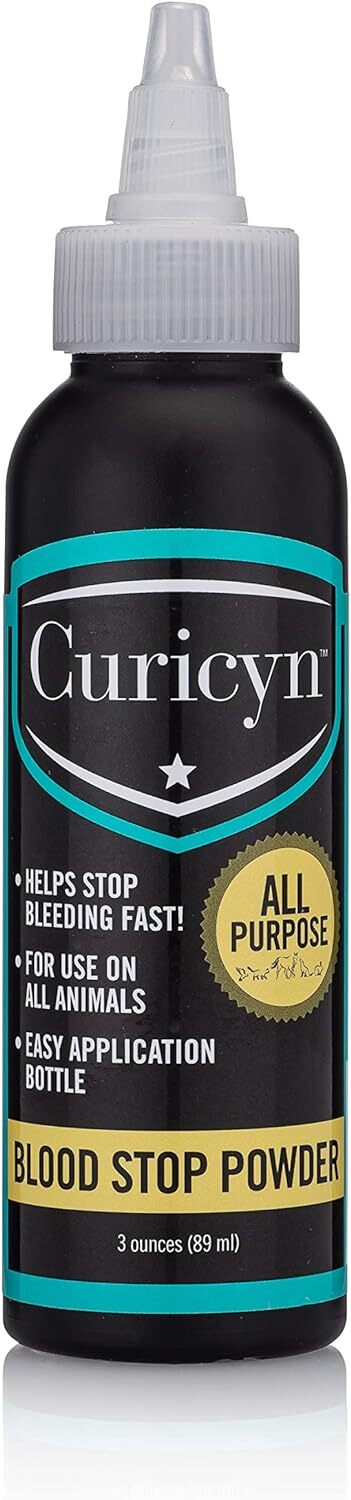 Curicyn Blood Stop Powder (3 Oz) - Quick Clotting Styptic Powder for ...