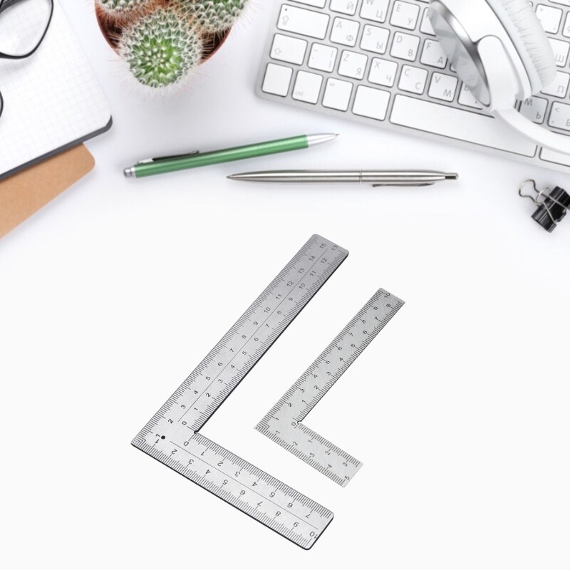 Ruler Stainless Steel L-shaped Ruler High Accuracy Measuring Layout | eBay