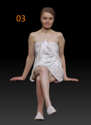 Resin 1/18 Diorama Mini Figure Sexy Bathrobe Girl 03 Beach Swimming ...