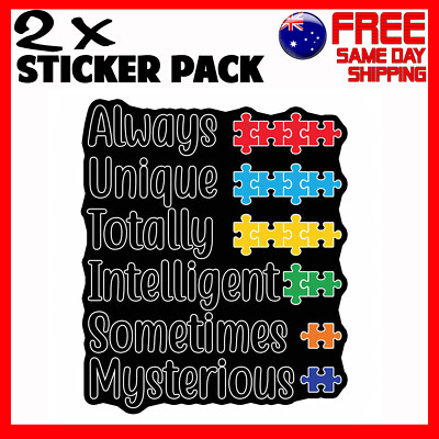 2 x Stickers - Always Unique - Car Bumper Funny Novelty Sticker | eBay