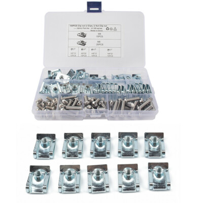 Boxed 100x Stainless Steel Car Body Panel U Clips U Nuts Speed ...