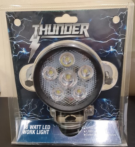 LED WORK LIGHT ROUND 18W 1500 LUMENS THUNDER TDR08101 | eBay Australia