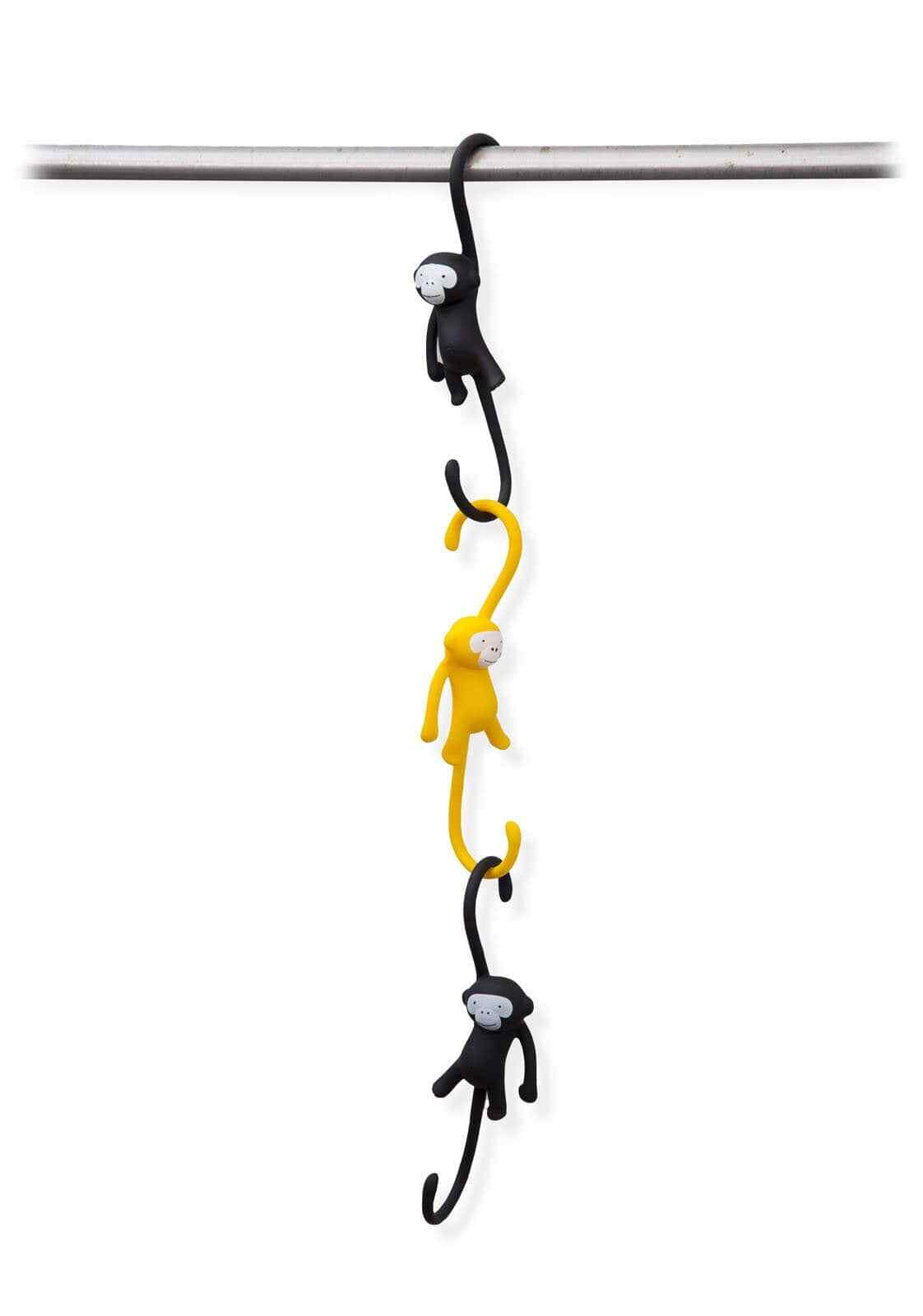 Just Hanging Black Monkey Hook Set - Monkey Business | eBay Australia