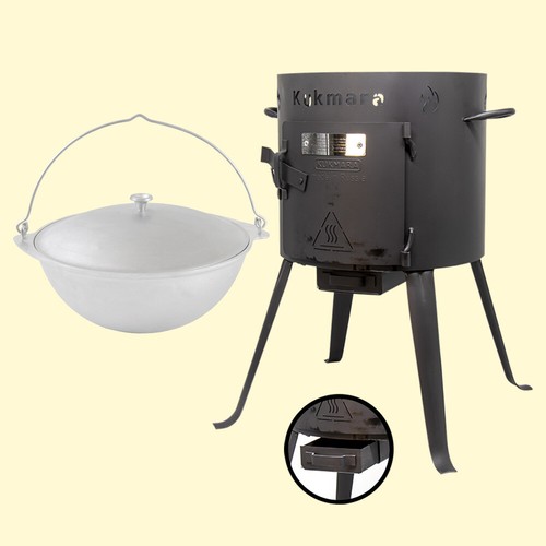 Uchak + Kazan 15 L Kказан Учак Учаг Kazan cooking pot roaster on fire ...