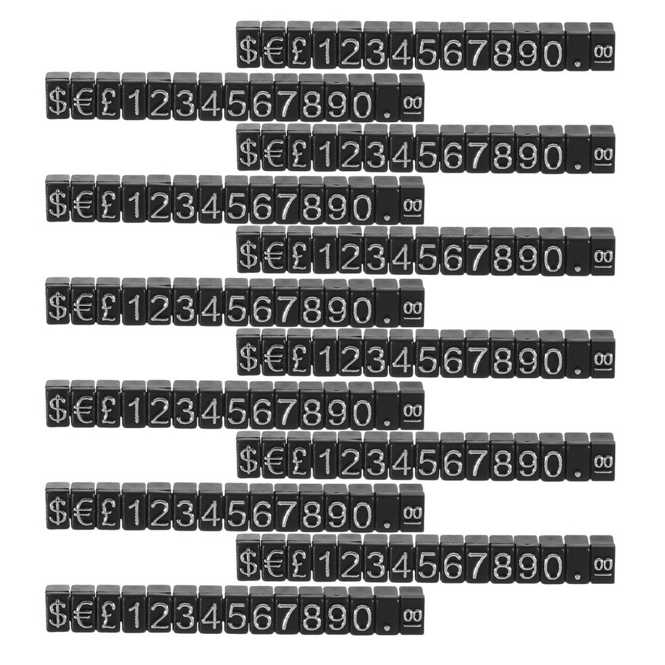 12 Sets Price Tag Cube Blocks: Flexible Combination Price Display Cubes ...