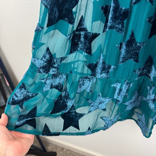 Anthropologie Maeve Starry-Eyed Velvet Burnout Skirt M Whimsical Dreamy ...