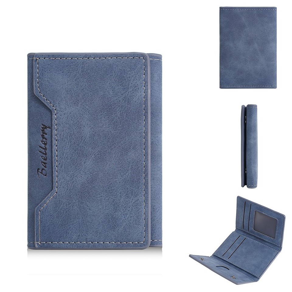 Thin Slim Leather Trifold Wallet For Men ID Card Holder Minimalist ...