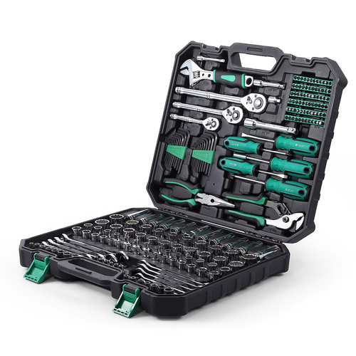 213 Piece Mechanic Tool Set and Socket Wrench Set, Metric Household ...