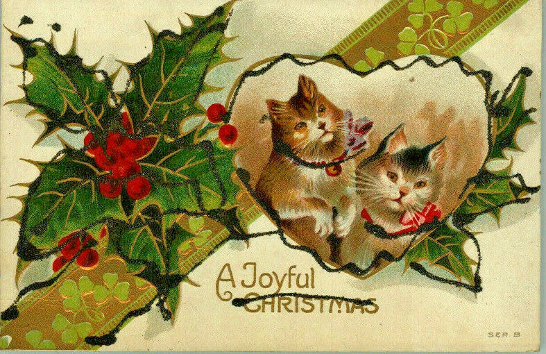 Vintage Cat Christmas Cards