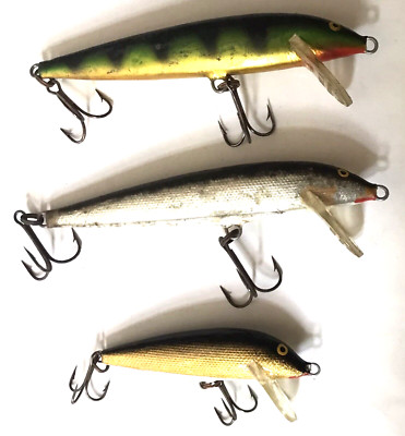 RAPALA COUNTDOWN Crankbait Fishing Lures LOT OF 3 Various Colors Sizes ...