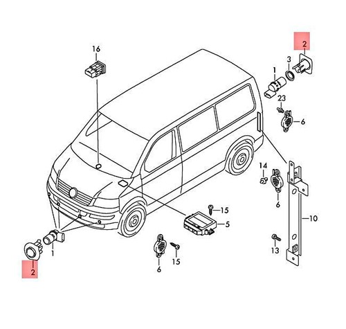 Genuine VW Campmobile Typ2 Transp. LT sensor bracket 7E0919491AGRU | eBay
