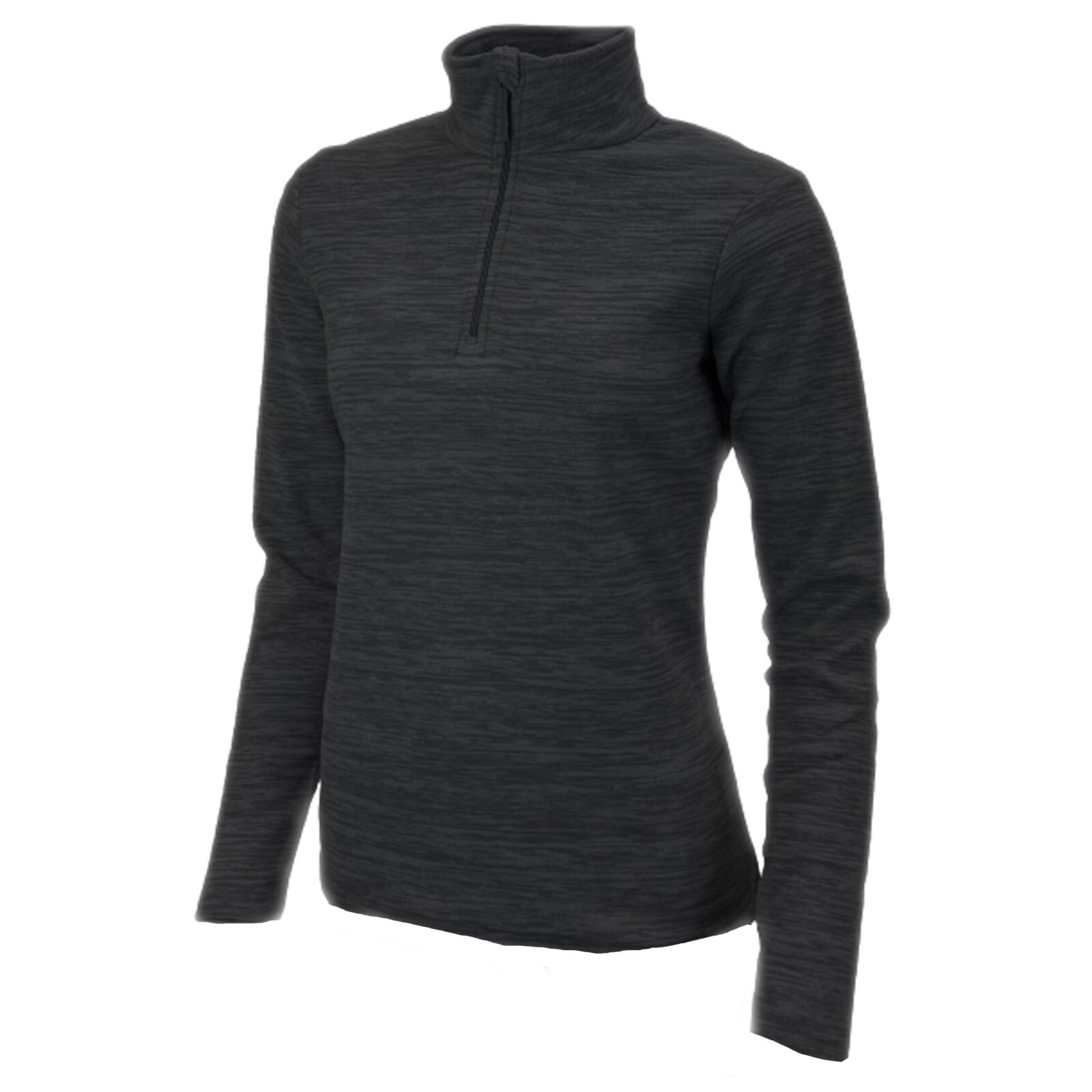 Women’s Melange Zip Neck Lightweight Fleece Top | Microfleece Warm ...