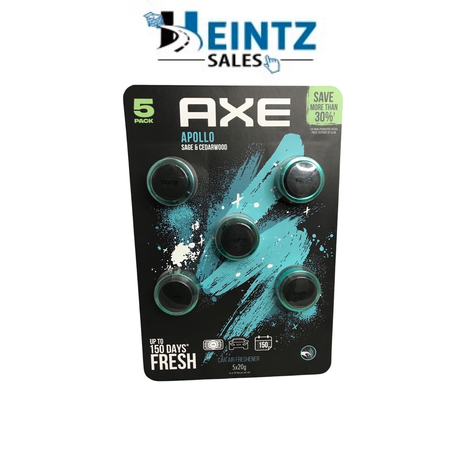 Axe Car Air Freshener Sage and Cedarwood 5-Pack | eBay