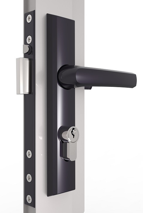 security screen door lock hinged door * Black *( WITH CYLINDERS) | eBay ...