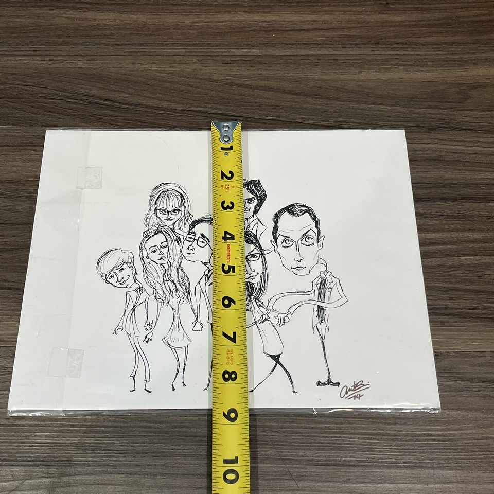 Big Bang Theory Television Show Cast Fan Art Caricature Paper Print 11 ...