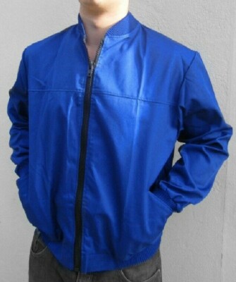 ROYAL BLUE BOMBER JACKET - ZIP FRONT Lined - COAT British Made - JK107 ...