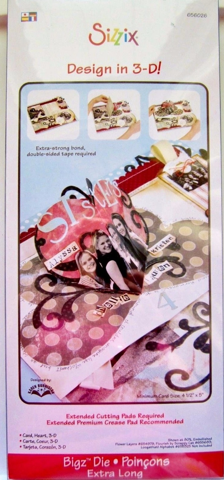 3D Pop-up Heart Card Sizzix Bigz XL Die 656026 NEW! | eBay