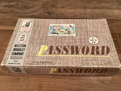 Vintage 1962 Milton Bradley Password Board Game #4260 | eBay