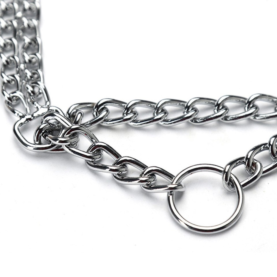 Chrome-plated Pet Collar Choker for Dogs Training Necklace Chains | eBay