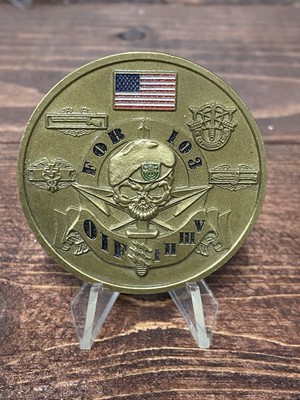 US Army FOB 103 OIF Special Forces Trojan Warrior Challenge Coin - Rare ...