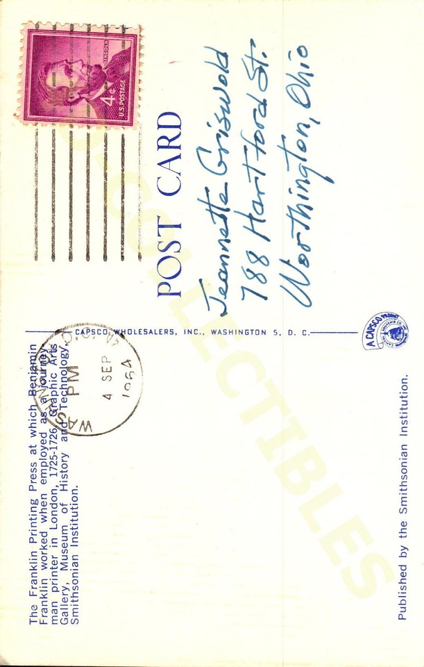 Vintage Postcard Old Mailed Card with Stamp and Handwriting | eBay