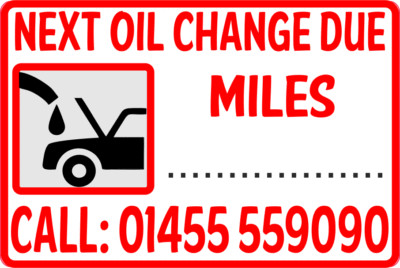 Oil Change Reminder Sticker Personalized YOUR Number Garage Sticker QTY ...