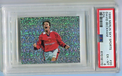 1996 Merlin Sky Sports Shiny Foil Sticker #20 David Beckham PSA 6 | eBay