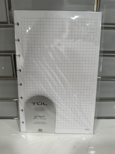 TUL Discbound Notebook Refill Pages, Junior Size, Graph Ruled, 50 ...