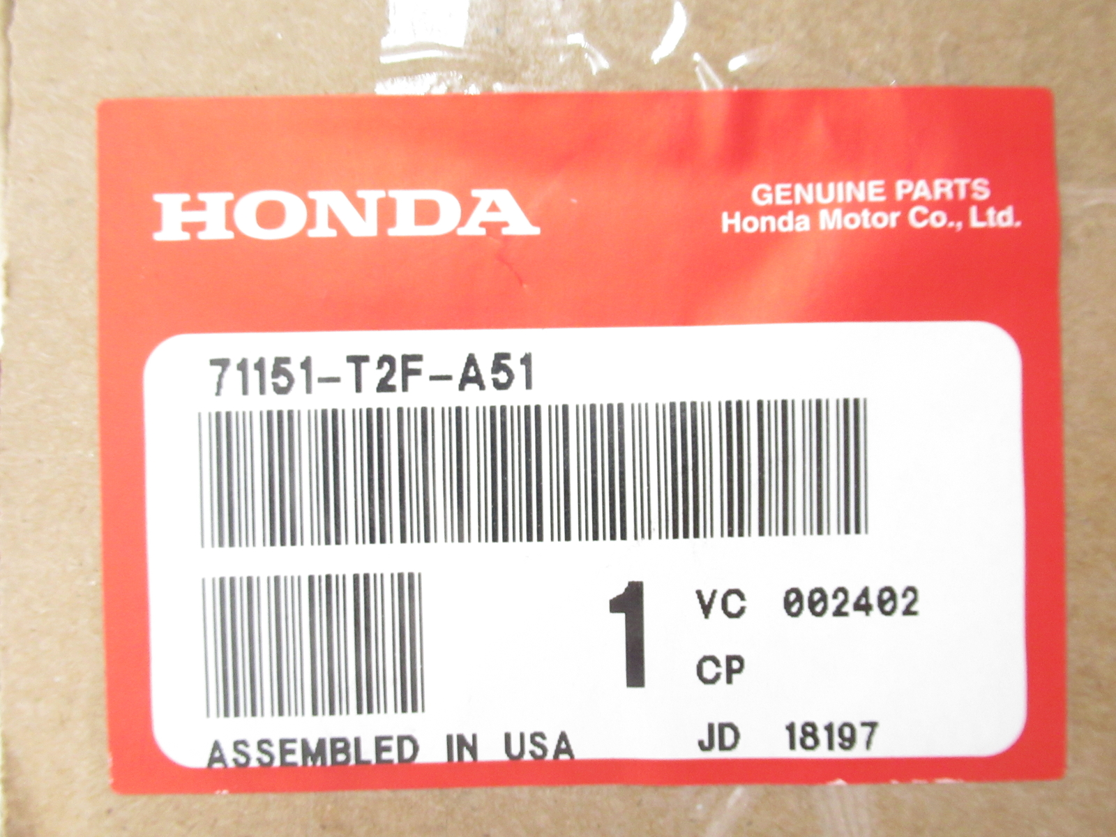 Genuine OEM Honda 71151-T2F-A51 Front Bumper Grille Trim Molding | eBay