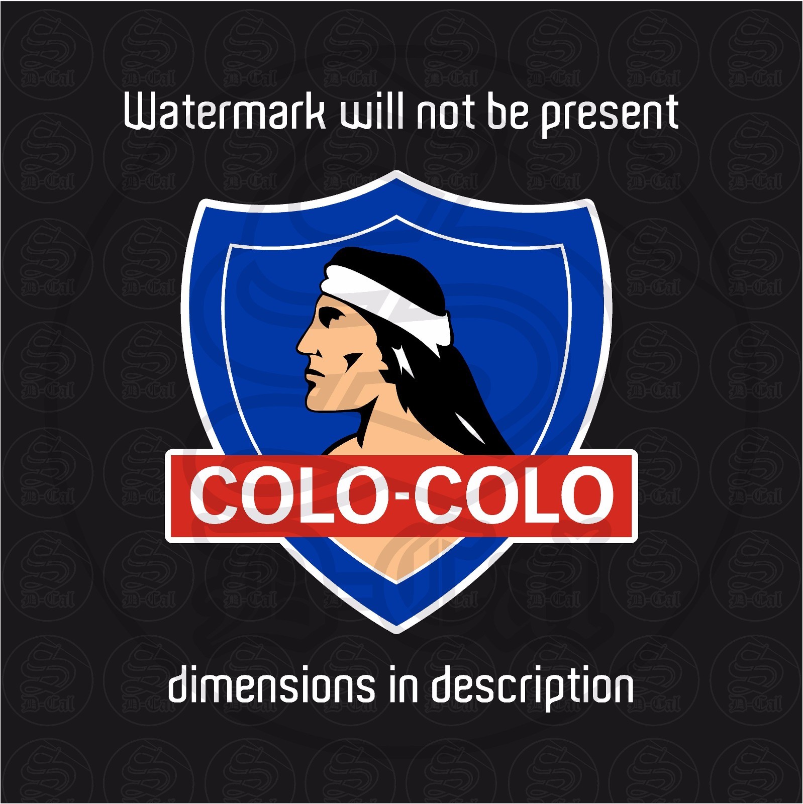 1x COLO-COLO CHILE FOOTBALL TEAM STYLED CAR LAPTOP DECAL STICKER COLO ...