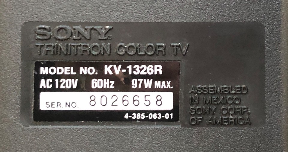 Vintage Sony Trinitron KV-1326R • Gaming • Playstation • Mario • CRT ...