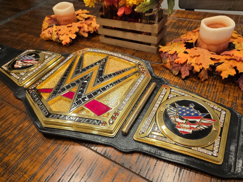 Real Premium Leather Gold WWE Undisputed Championship Belt Custom Art ...