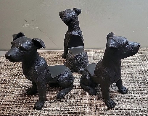 Potty Feet Sitting Dog Trio Set Of 3 Bronze Color Plant Pot Feet | eBay