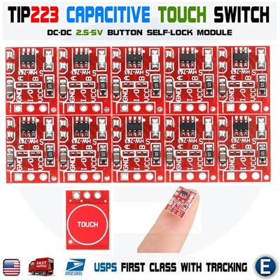 10pcs TTP223 Capacitive Touch Switch Button Self-Lock Module Sensor for ...