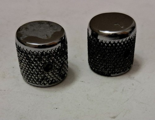 2 Vintage Fender metal guitar knobs Telecaster Precision Bass Tele knob ...